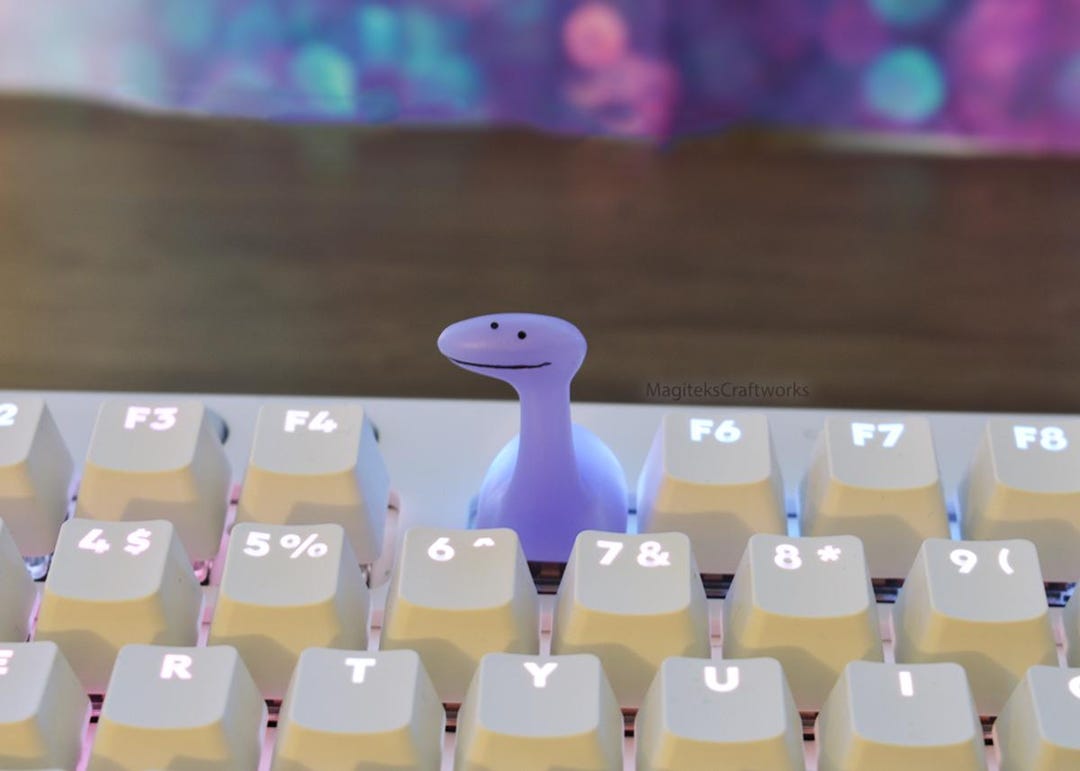 Earthbound Tessie 1 Artisan Keycap | Loch Ness Monster Keycaps | Tiny ...