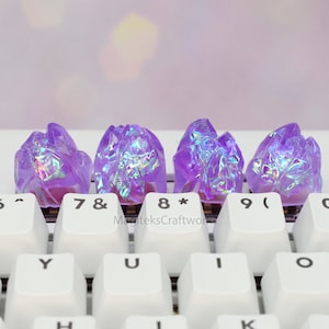 Holo Purple Crystal Peak 1 Artisan Keycap | Final Fantasy Crystals ...