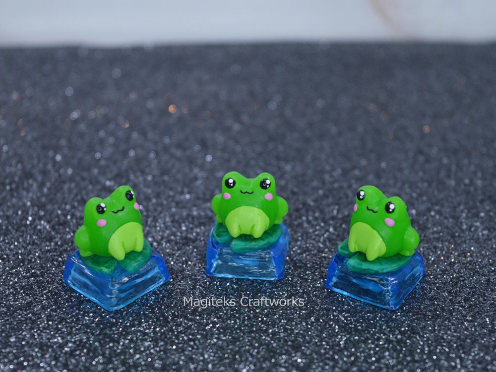 Happy Frog Artisan Keycap Frogs Cute Kawaii Keycaps Tiny - Etsy UK