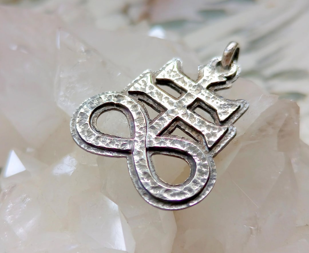 Alchemical Wiccan Symbol for Sulfur Pendant, Leviathan Cross Sterling ...