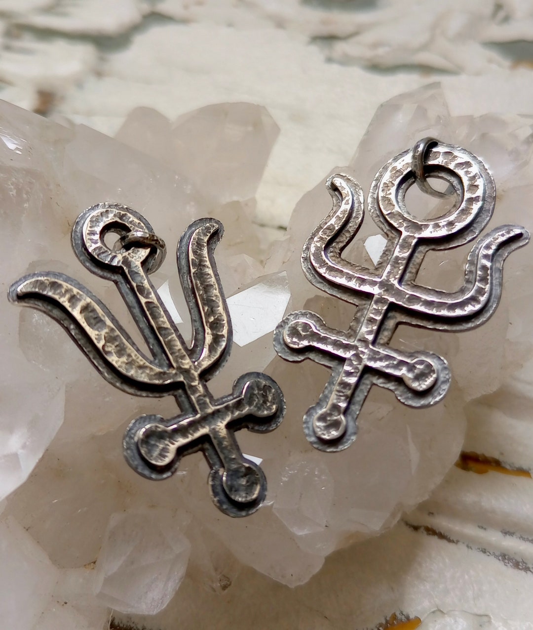 Antimony Wolf Spirit Alchemical, Sterling Silver Symbol Pendant, Animal ...
