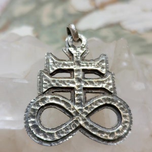Alchemical Wiccan Symbol for Sulfur Pendant, Leviathan Cross Sterling ...