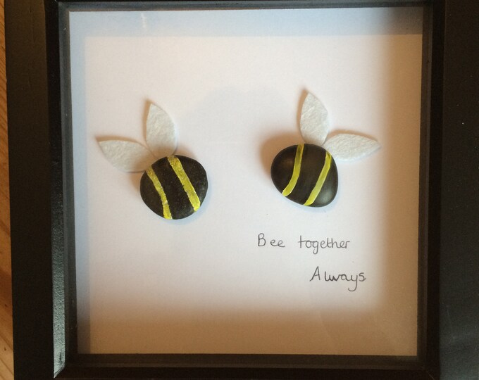 Bee Together Picture, Pebble Picture, Pebble Art, Unique Gift ...
