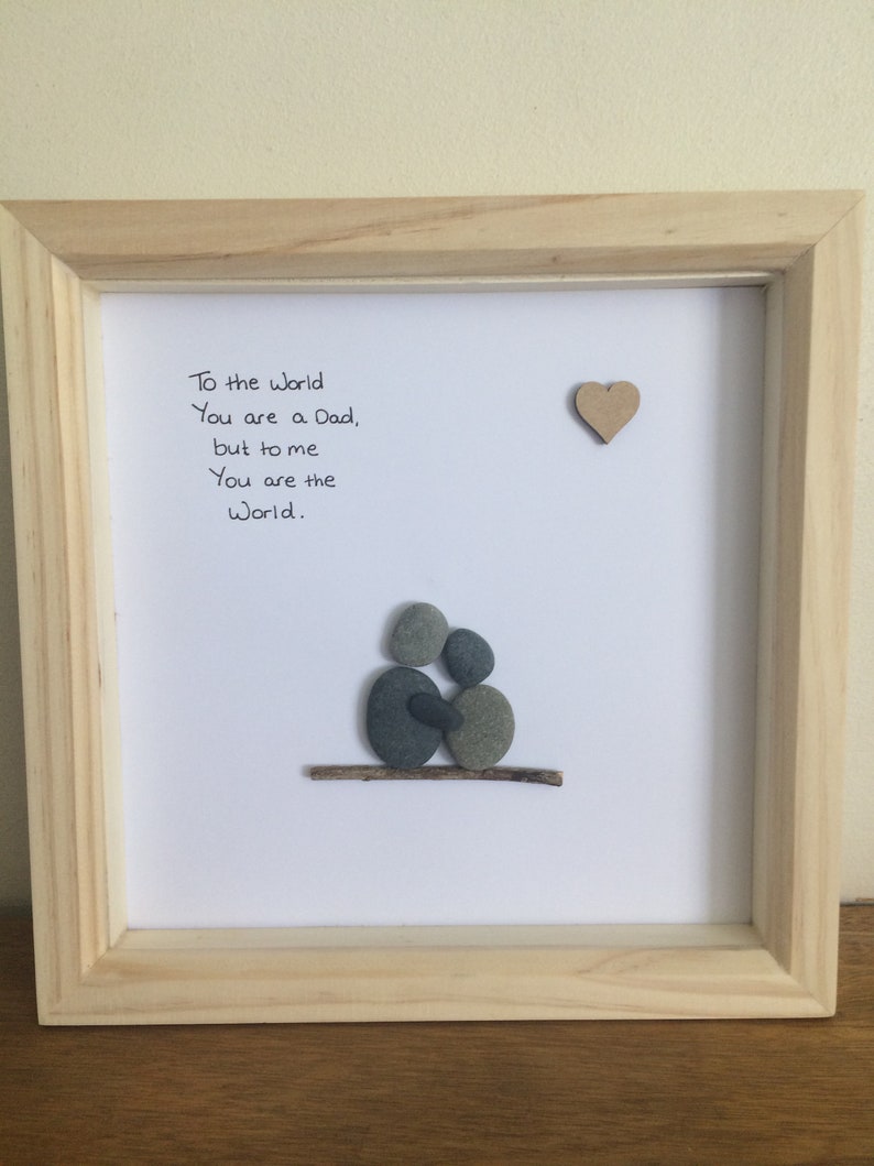 Father's Day Pebble Art, Gift for Dad, Pebble Picture, Pebble Art ...