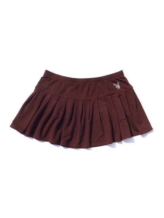 Y2K Vintage Early 2000s Rhinestone Playboy Mini Skirt… - Gem