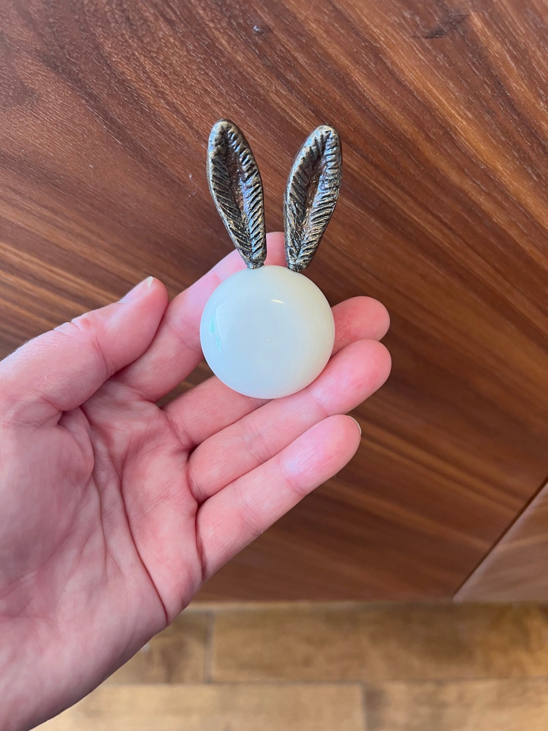 Rabbit Drawer Knob, Bunny Knob With Ears, Rabbit Hardware, Bunny Knob ...