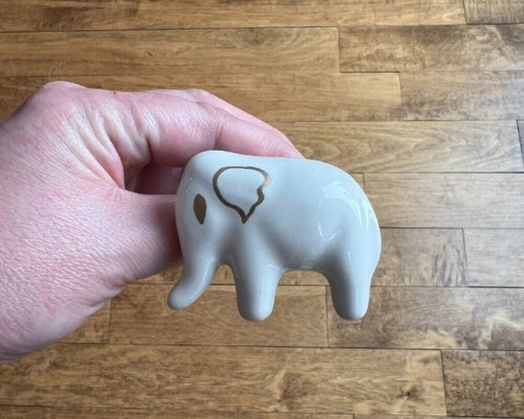Elephant Knob Drawer Pull, Baby Elephant Handle, Modern Animal ...