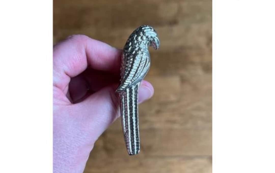 Silver Parrot Drawer Knob, Unique Bird Handle, Bird Parrot Knob, Bird ...