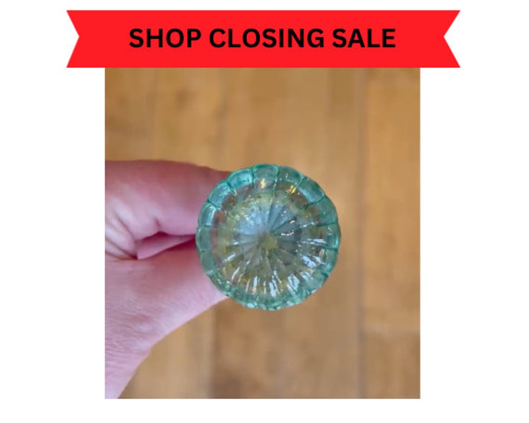 Green Glass Knob, Round Green Knob, Green Glass Handle, Green Hardware, Green Cabinet Knob, Pale ...