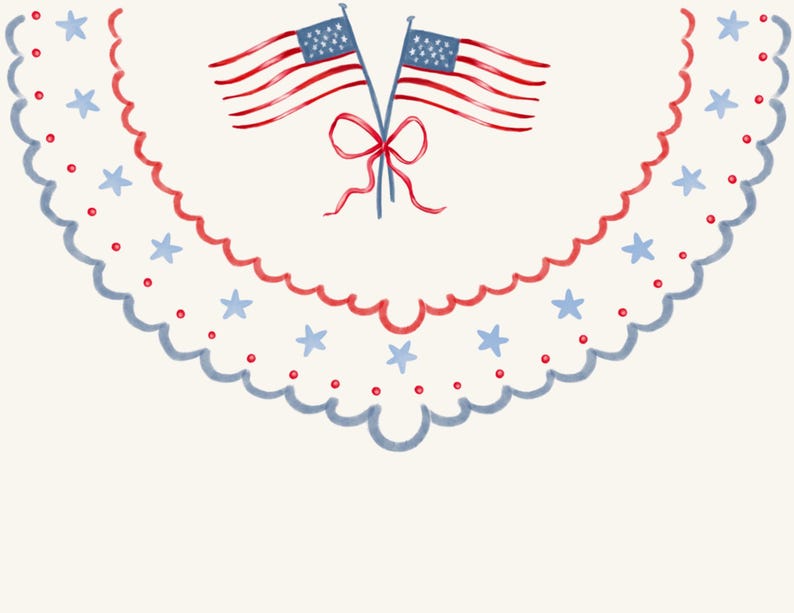 Patriotic Floral Flag Printable Banner – Americana Garland (PDF & PNG ...