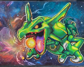 Charizard - Perler Bead and Oil Painting - Etsy