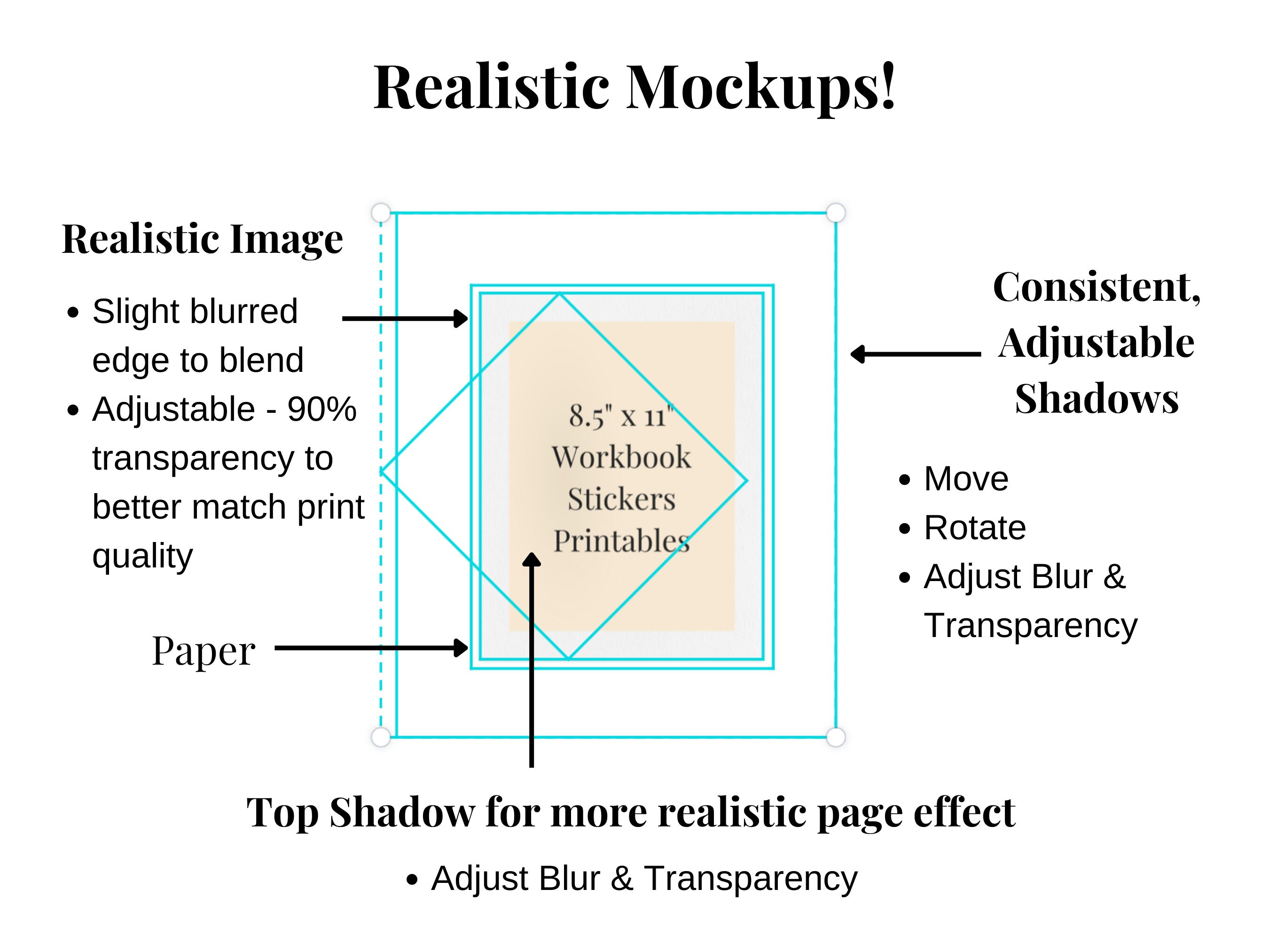 Digital Product Mockup Movable Scene Creator Canva Template - Etsy