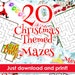 20 Christmas Printable Maze Activity Pages for Kids, merry Mazes 1 ...
