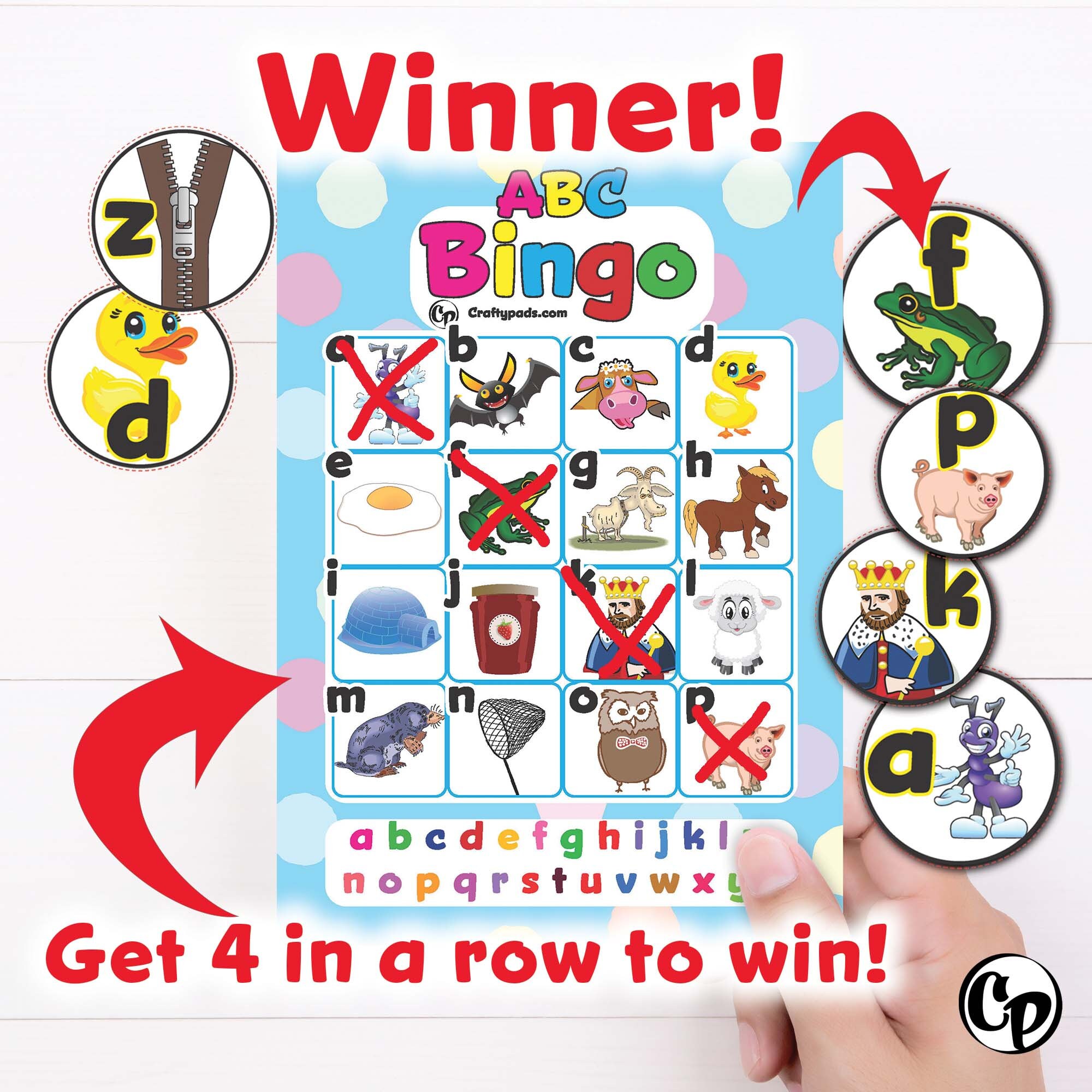 Printable ABC Bingo Game With 26 Bingo Sheets and Calling Cards. - Etsy
