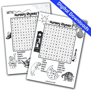 11 Printable Word Search Activity Pages for Kids. Themes: 3 Fairytale ...