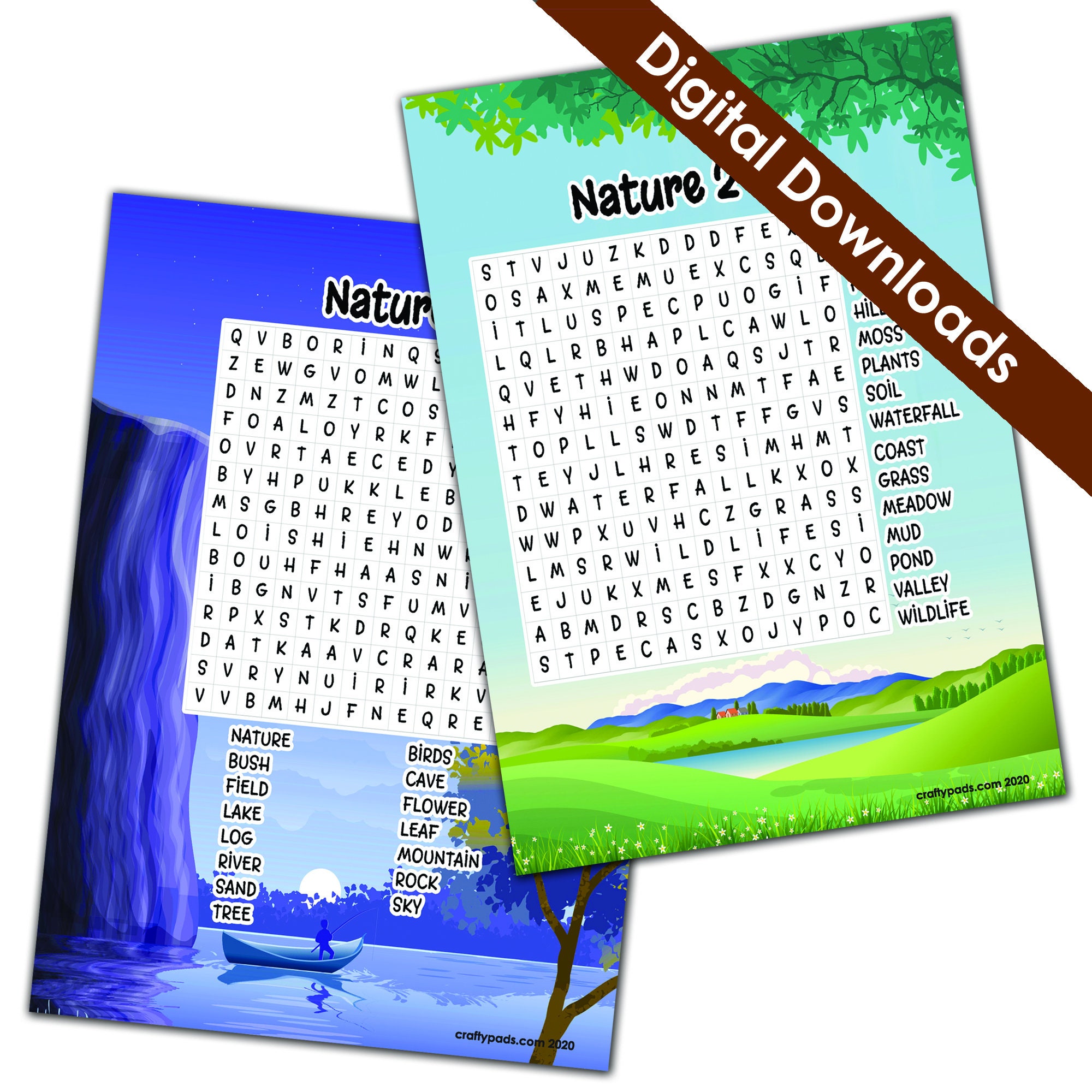 9 Printable Word Search Activity Pages for Kids. Themes: 1 - Etsy