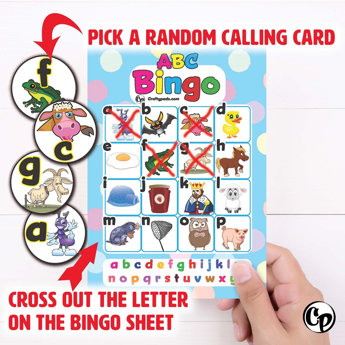 Printable ABC Bingo Game With 26 Bingo Sheets and Calling Cards. - Etsy UK