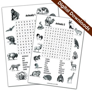 9 Printable Word Search Activity Pages for Kids. Themes: 1 Birds, 2 ...