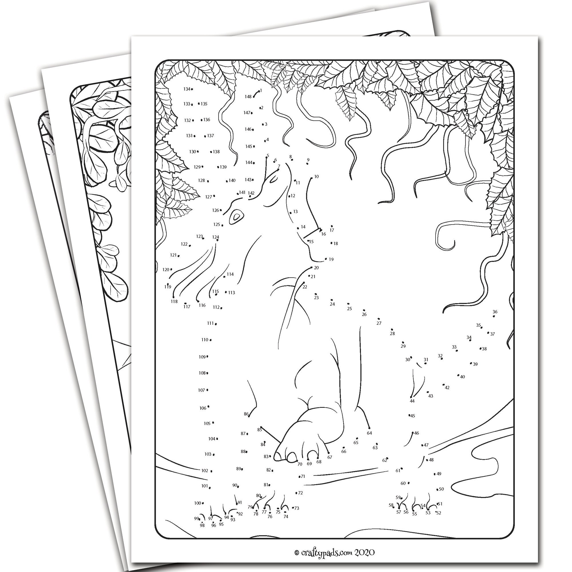 Dino-dots - 20 Dinosaur Dot to Dot Printable Pages for Kids. Join the ...