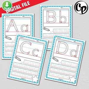ABC Alphabet Learning Bundle - Flash Cards + Writing Practice + Bingo ...