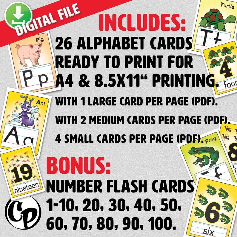 Alphabet Cards for the Classroom. Printable ABC English Phonics ...