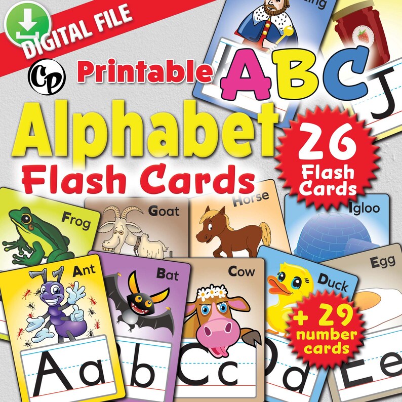 ABC Alphabet Learning Bundle - Flash Cards + Writing Practice + Bingo ...
