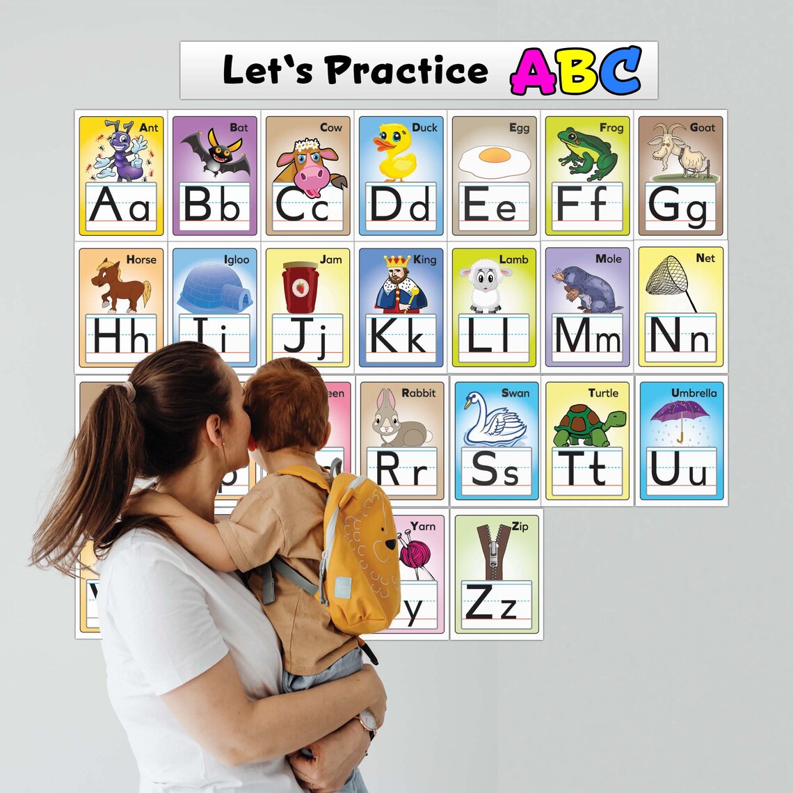 Alphabet Cards for the Classroom. Printable ABC English - Etsy