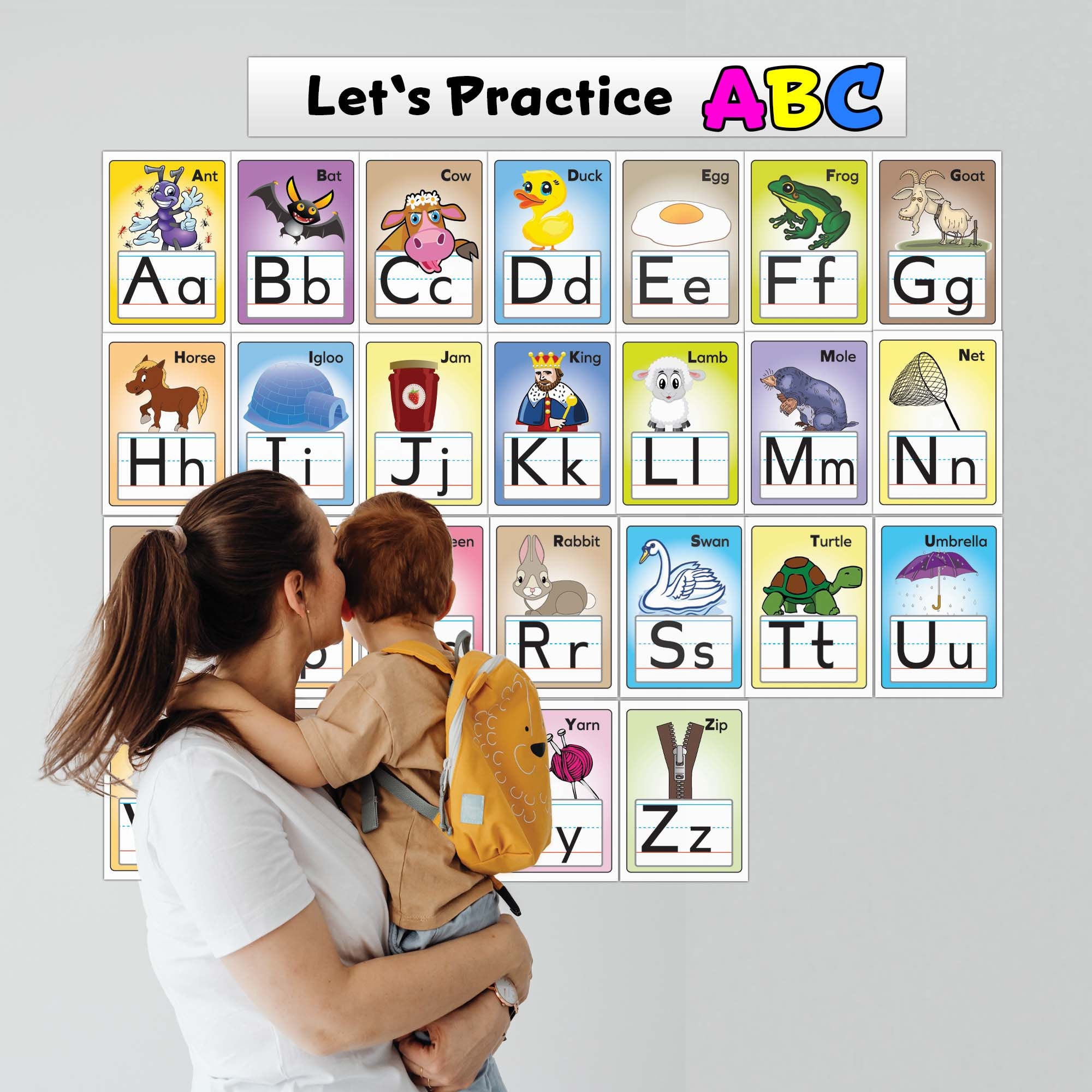 Alphabet Cards for the Classroom. Printable ABC English Phonics ...