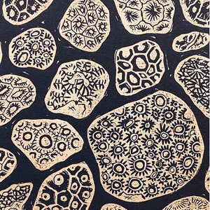 PETOSKEY STONES | Lino, Linocut, Linoprint, Blockprint, Black Ink ...