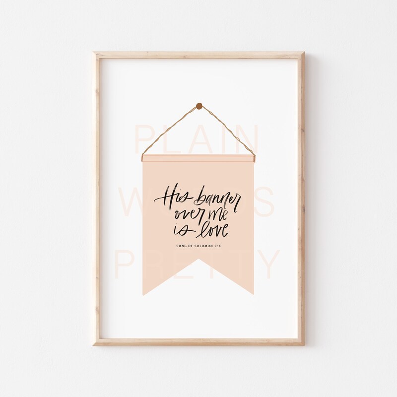 His Banner Over Me - Etsy