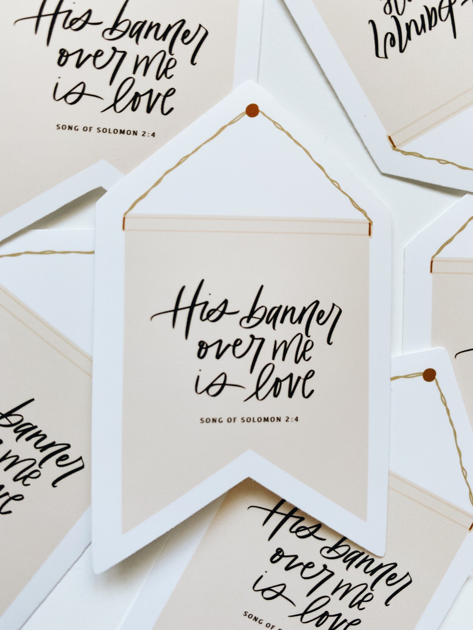 His Banner over me is love vinyl sticker faith sticker | Etsy