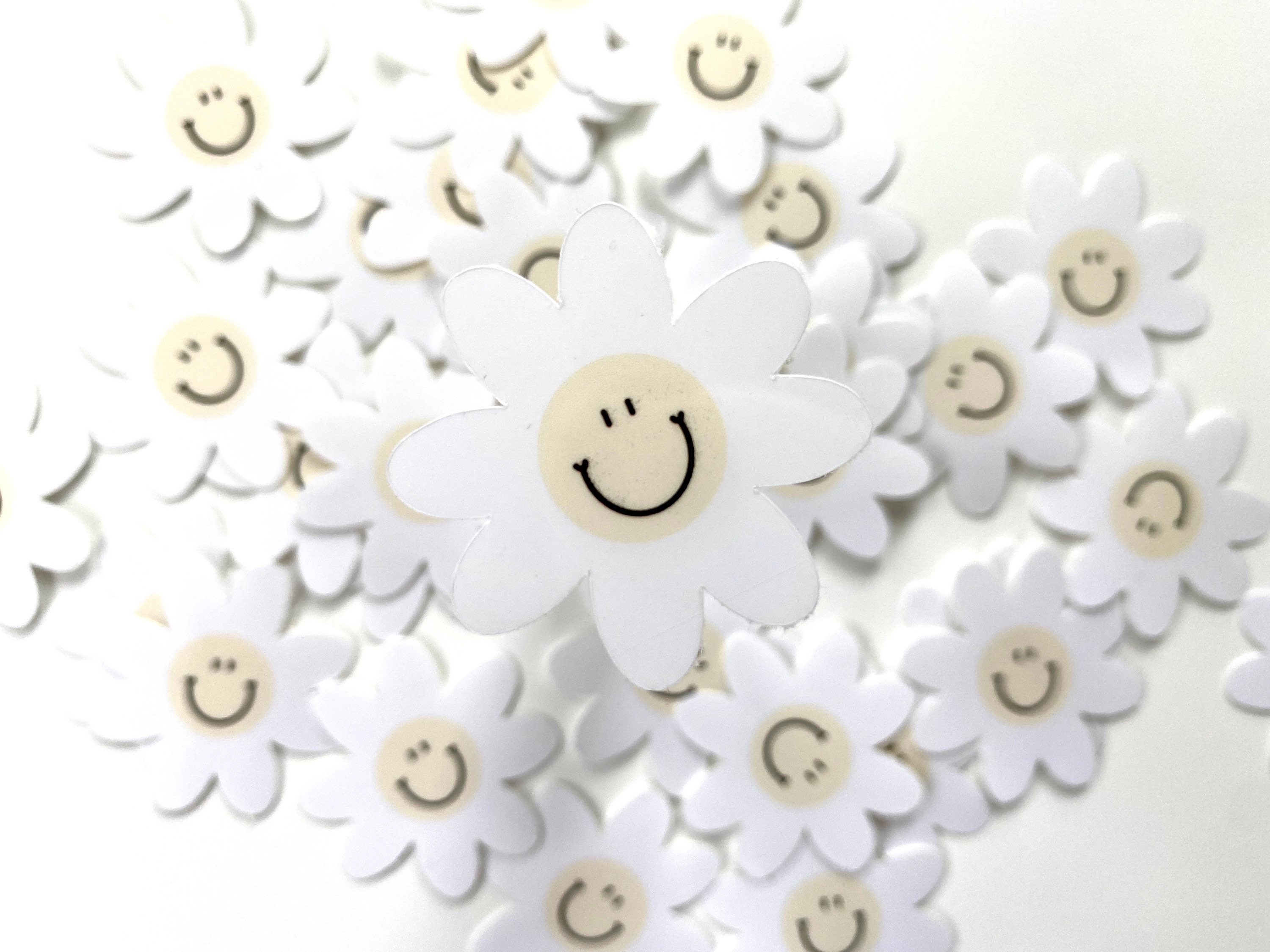 Mini Daisy Smiley Face Sticker Mini Sticker Smiley Sticker | Etsy