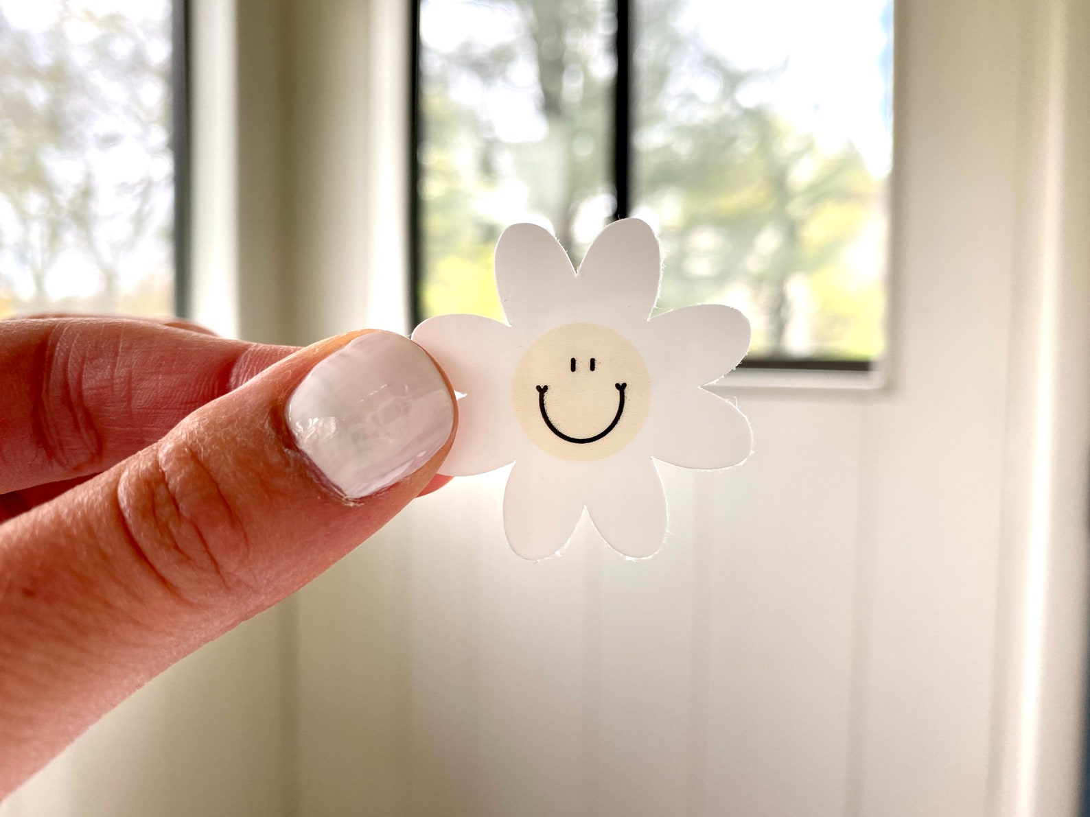Mini Daisy Smiley Face Sticker Mini Sticker Smiley Sticker | Etsy
