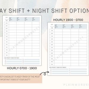 Nurse Digital Planner, Nurse Shift Planner, Nurse Planner, Nurse Shift ...