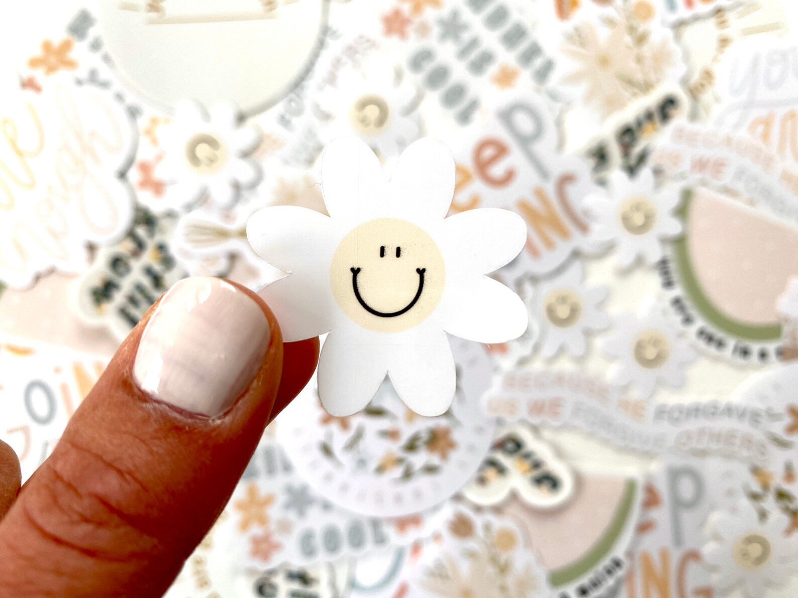 Mini Daisy Smiley Face Sticker Mini Sticker Smiley Sticker | Etsy