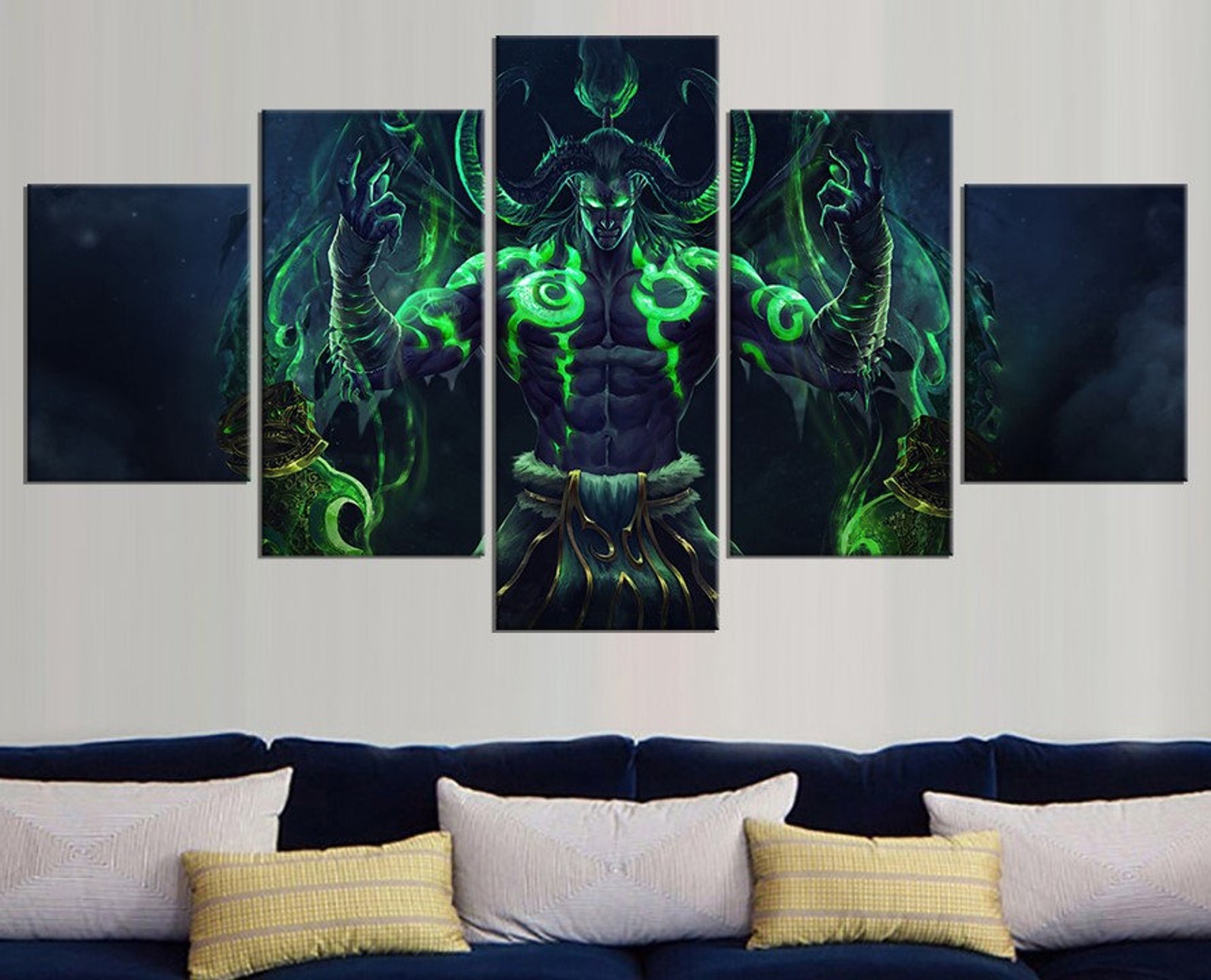 World of Warcraft Canvas Wall Art WOW 5 Piece Canvas Home | Etsy
