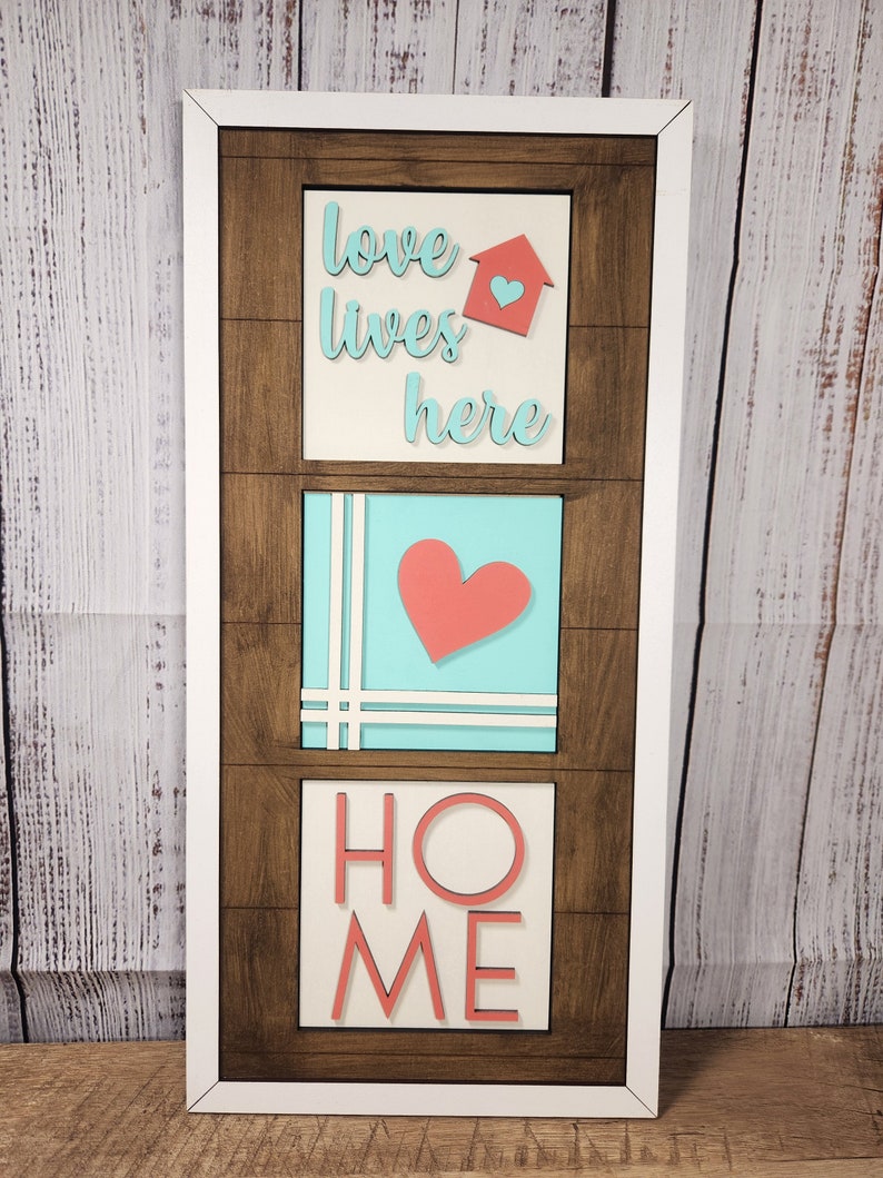 Interchangeable Leaning Shiplap Sign Farmhouse Leaning Shiplap 3 Tier ...