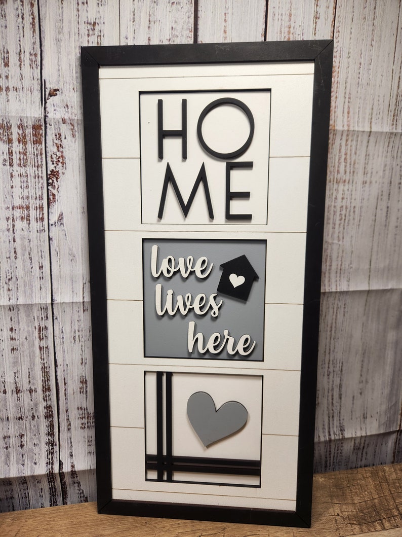 Interchangeable Leaning Shiplap Sign Farmhouse Leaning Shiplap 3 Tier ...