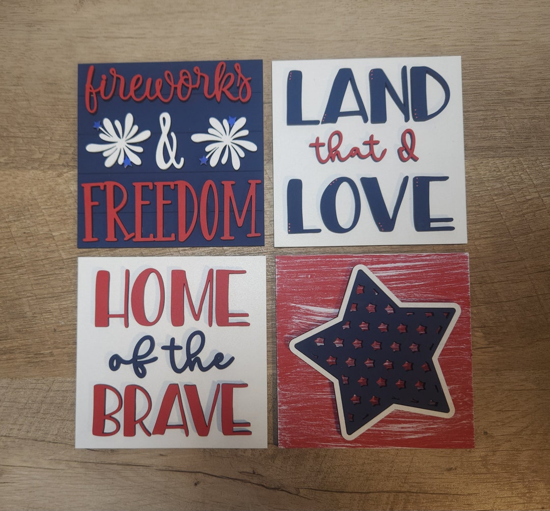 Patriotic Ladder Tiles | Interchangeable Tiles | Farmhouse Tiles ...