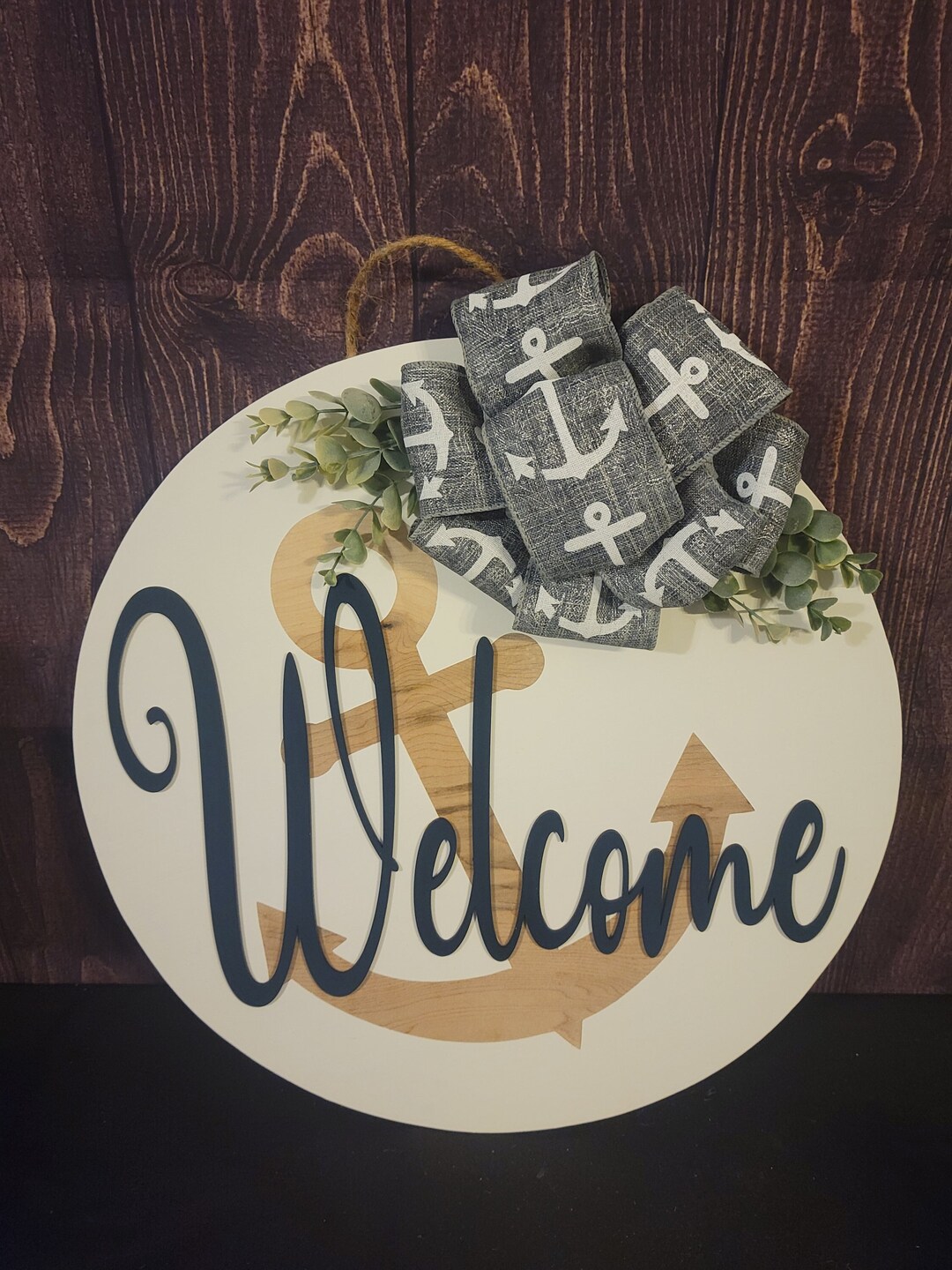 Nautical Welcome Door Hanger Welcome Sign Door Hanger - Etsy