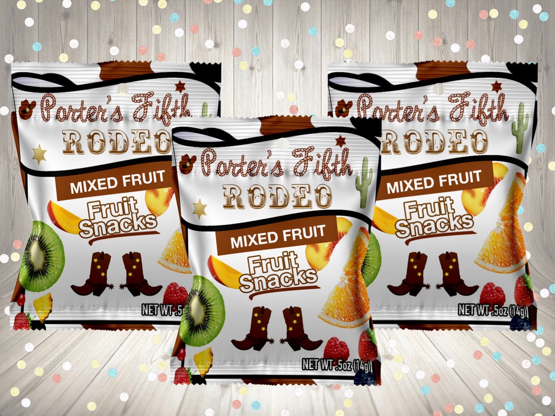 My First Rodeo Fruit Snack Cowgirl Birthday Favor Wild West Cowboy 1st ...