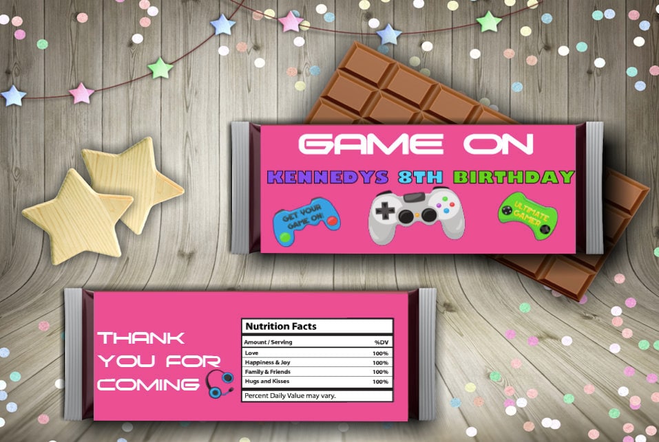 Video Game Candy wrappers | Etsy