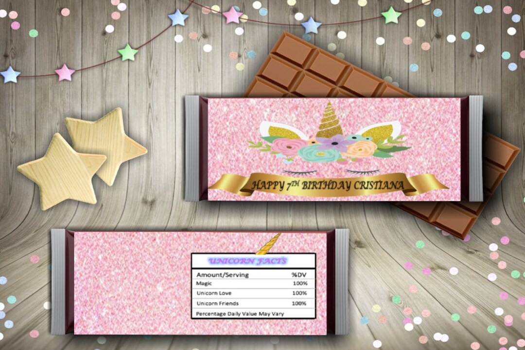 Unicorn Candy Wrapper - Etsy