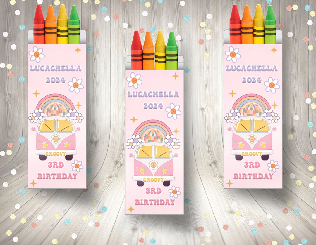 Groovy Birthday Party Crayons Boho Retro Groovy Hippie Birthday Daisy ...