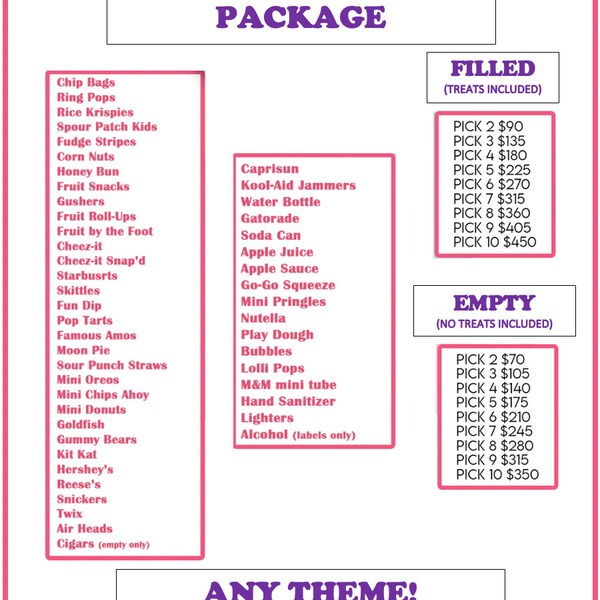 Favor Package Etsy