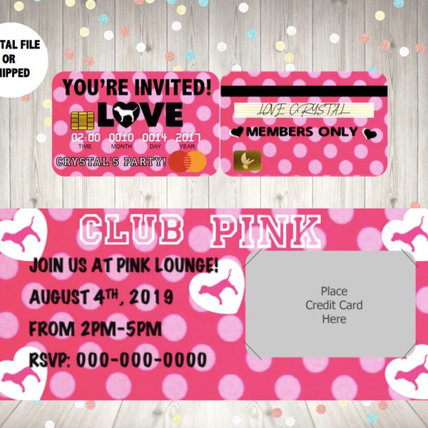 Credit Card Invitation - Etsy