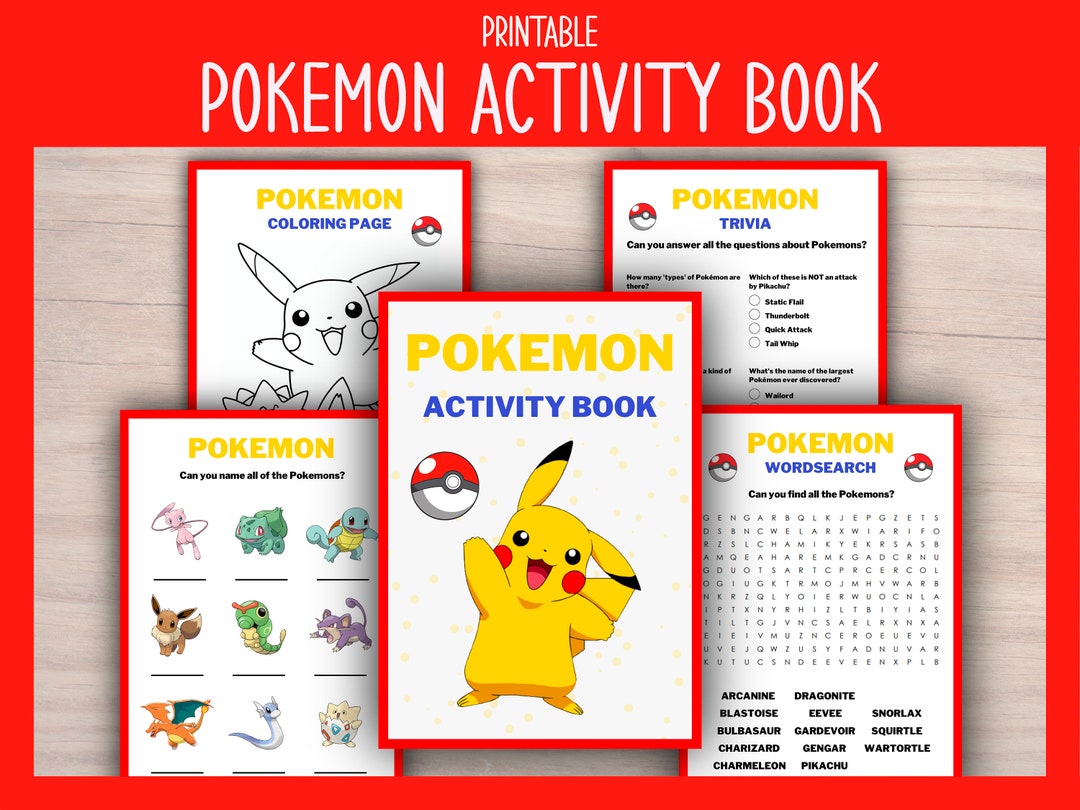 Pokemon Activities Printables – Pokemon Activity Sheet Printable – BEKW