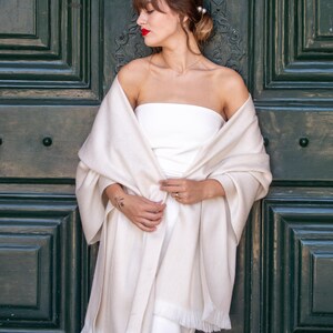 Wedding Shawl - Pearl, Alpaca Wedding Shawl, Evening Shawl for Bride ...