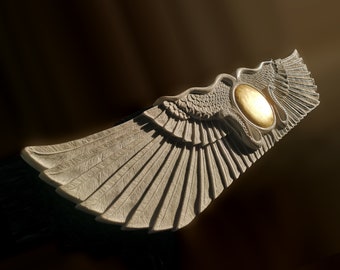 History Egyptian Ur Uatchti Winged Sun Disk Pediment Hieroglyph ...