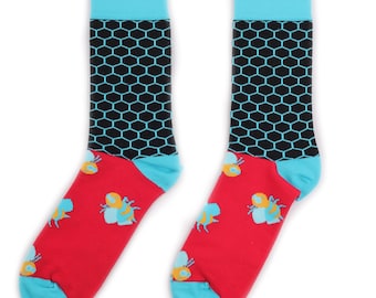 Red heel socks | Etsy